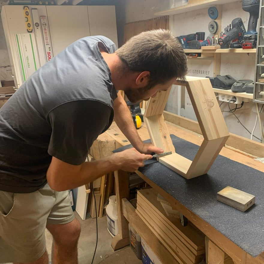 Sechseckiges Wandregal "Olaf" - Bertas Holz